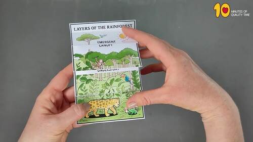 Layers of the Rainforest Flipbook Craft by 10 Minutes of Quality Time