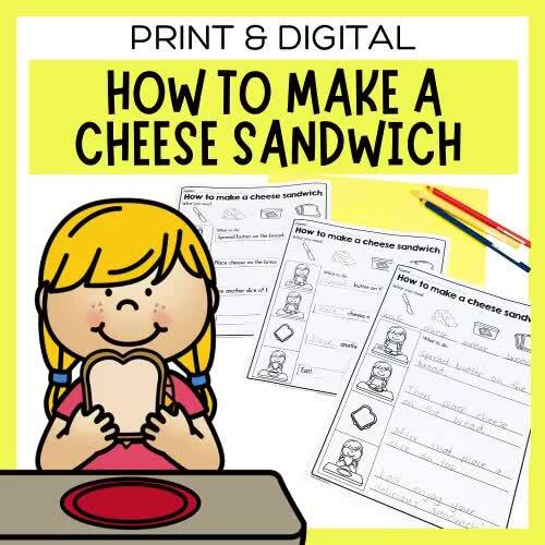 How To Make A Cheese Sandwich | Sequencing Worksheets & Digital Slideshow