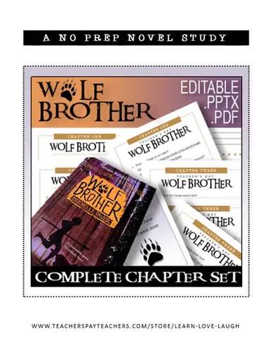 Wolf Brother Novel Study | ALL CHAPTERS | Editable Google Compatible SALE!