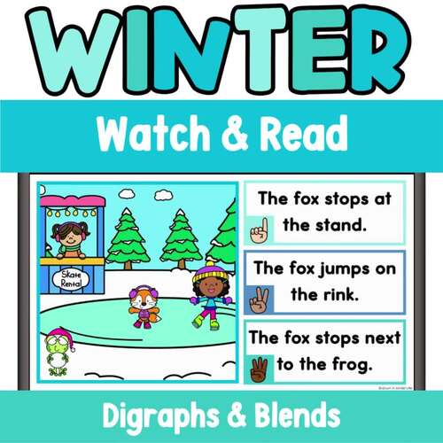Winter Watch and Read Digraphs Blends- Animated Slides SOR Phonics ...