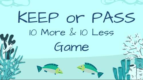 Mentally Adding and Subtracting 10 More 10 Less 2-Digit Keep or Pass ...