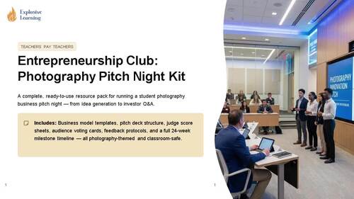 Entrepreneurship Club: Editable PPT Lesson : Guided Lesson & Reflection