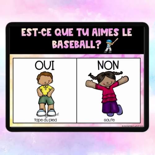 Oui ou Non French Spring Digital Movement Break | Pause active du printemps