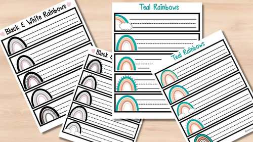 Name Plates Rainbow VINTAGE Collection by The Kindergarten | TPT