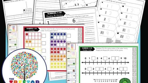 Counting and Writing Numbers 1 to 10 - Printable and Digital - Distance ...
