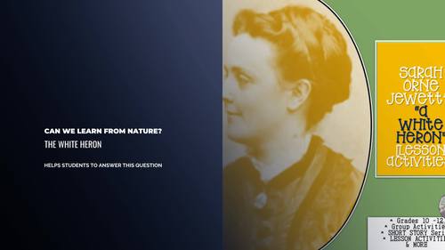 A WHITE HERON [LESSON ACTIVITIES] by The Angry Teacher Store | TPT