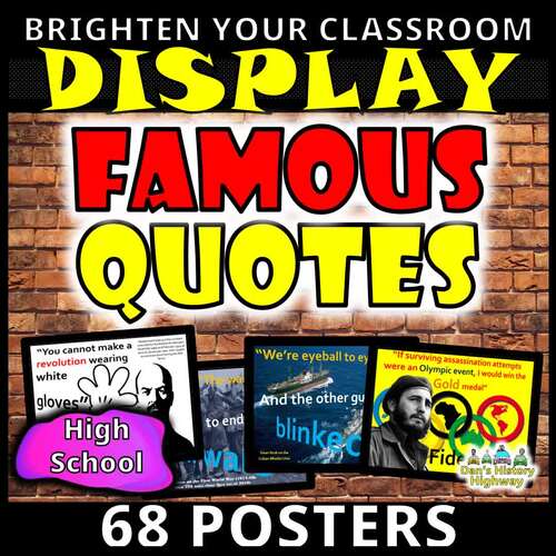 Famous Quotations History Posters (Set of 68) | Thought-Provoking