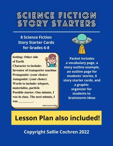Science Fiction Story Starter Cards, Fictional Narrative Writing ...