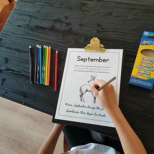 Months of the Year Handwriting Coloring Poetry Activity Pages | TPT