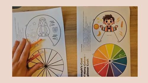 Joseph’s Coat Printable, Spinner Wheel, Sunday school Craft, Bible ...