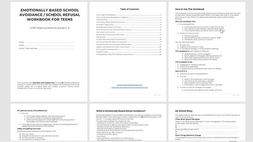 Test Anxiety Toolkit Teen Workbook Printable CBT Strategies for Exam Stress