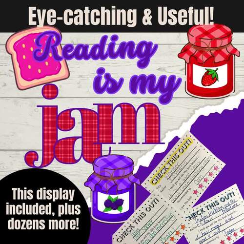 Book Recommendation Template & Display Bundle Elementary Library Grade 2-5