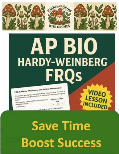 AP Biology Hardy–Weinberg Equilibrium FRQs | Key, Rubric & Video Lesson ...