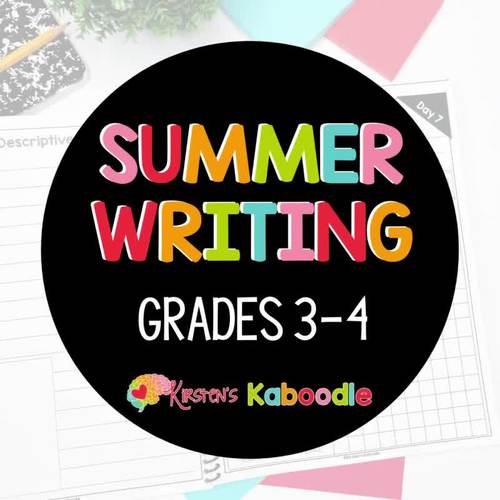 Summer Writing Prompts: Summer Writing Challenge for 3rd and 4th Grade