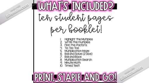Multiplication Activities Book Bundle! by Glitter and Gold | TpT