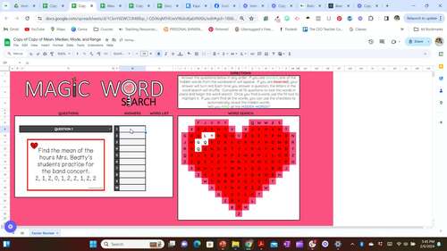 Mean Median Mode Range Digital|Printable Activity | TPT