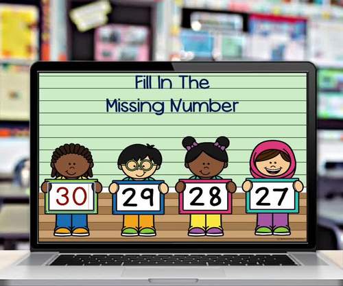 Count Backwards Number Sequencing Boom Cards - Counting Back by 1s from 30