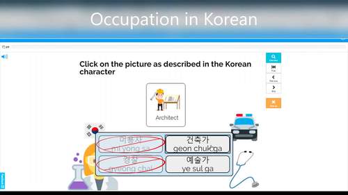 JOBS & OCCUPATIONS Korean Distance Learning | Korean BOOM Cards Jobs