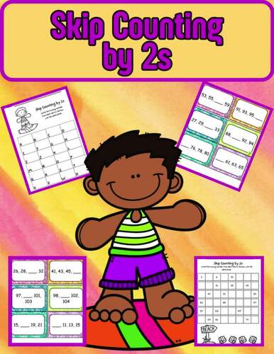1ST Grade Skip Counting by 2 (Numbers within 120) Task Cards/worksheets