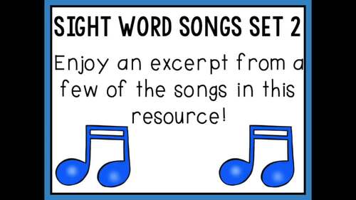 Sight Word Poems / Songs With Videos | Writing & Word Hunt Activities ...