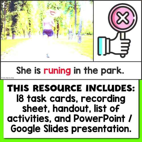 Right or Wrong? Present Continuous Activities for ESL ELL EFL Students