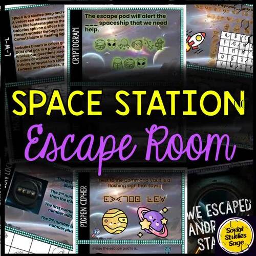 Space Escape Room for Kids - Space Station Escape Room Kit - Indoor Recess