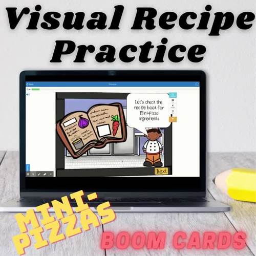 Cooking W/Visual Recipes: Mini-Pizzas | Life Skills Boom Cards | TPT