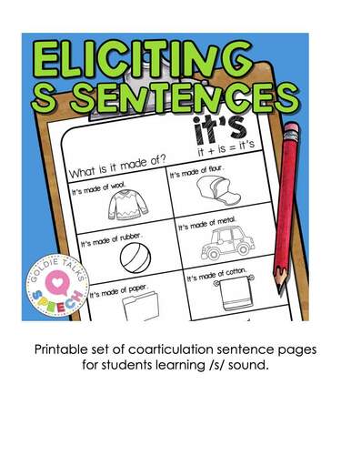 S Sound Sentences with Coarticulation | Speech Therapy | Articulation