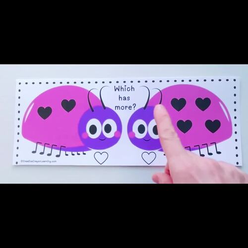 Love Bug More or Less – Hands-On Valentine’s Math Center for PreK ...
