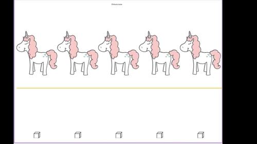 Counting 1-10 Number Sense Numeracy Activities Set Unicorn by Words Aside