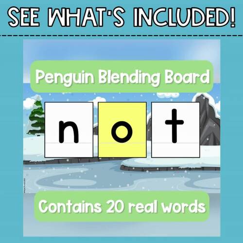 Blending Boards | Winter Theme | Open Syllables by Playful Pursuits