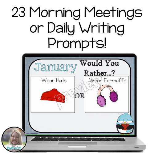 January Morning Meeting Slides | Daily Would You Rather | Kindergarten