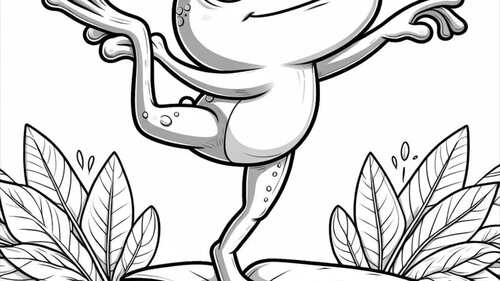 Funny Frog Coloring Pages| 50 Funny Frog Coloring PagesFor Kids | TPT