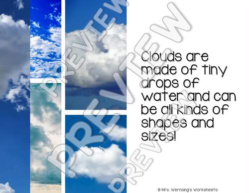 TYPES OF CLOUDS Read-Aloud Lesson & Activities BUNDLE - KINDERGARTEN ...