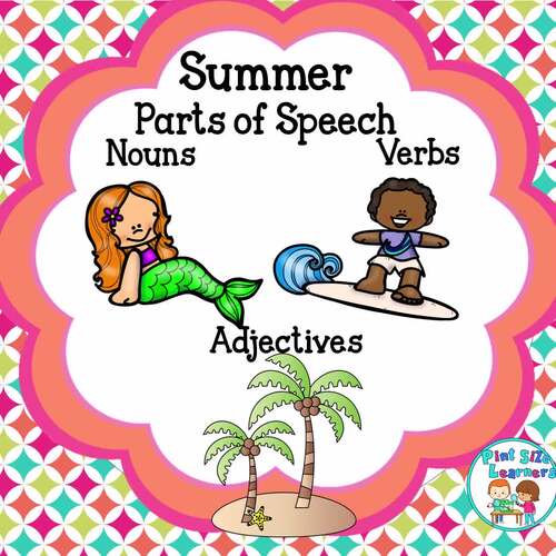 Nouns Verbs Adjectives Center and Worksheets May Word Work | TPT