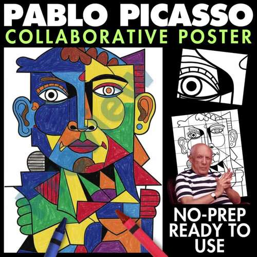 Pablo Picasso Hispanic Heritage Collaborative Poster Art Lesson Cubism ...