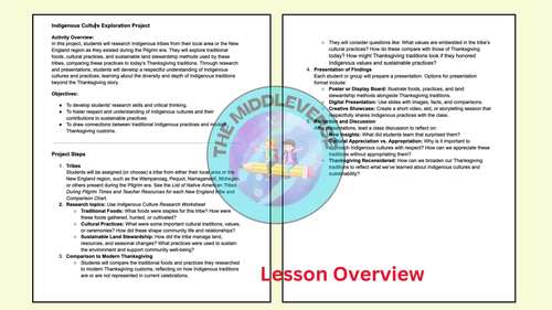 Indigenous Culture Exploration Project by The MiddleVerse | TPT