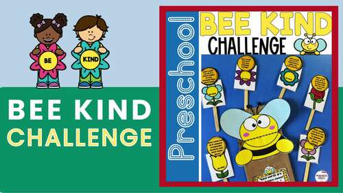 Kindness Ideas for Preschoolers - Bee Kind Challenge by Preschool SOS
