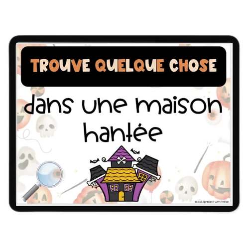 French Halloween Scavenger Hunt by Sprinkle it with French | TpT