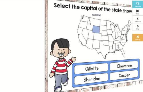 West Region States and Capitals Boom Cards - Digital Test Prep Activity