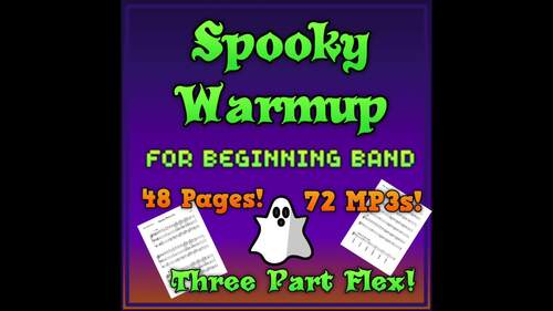 Spooky Warm Up - Flex Arrangement for Beginning Band by Mr G Music Tech
