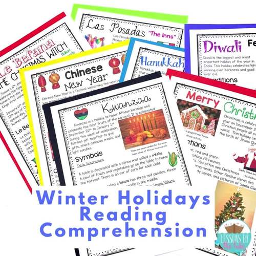 Winter Holidays Around The World Nonfiction Passages Color By Comprehension