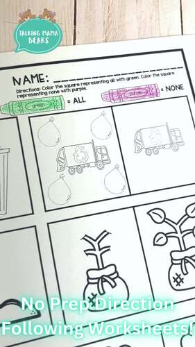 Earth Day No Prep Direction Following with Qualitative and Quantitative ...