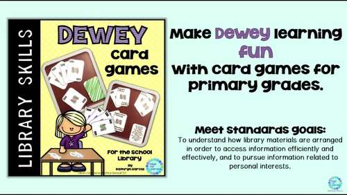 Library Lessons Dewey Decimal System Card Games Center Activities