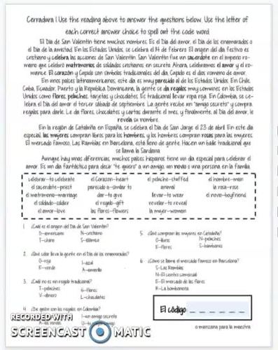 Día de San Valentin Escape Room Spanish Valentine's Day | TPT