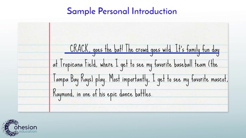 Determine a Narrator, Characters, and Event Sequence in Narrative Writing