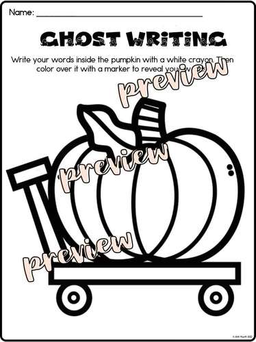 Halloween Writing Activity for Word Work and Sight Word Practice by Anh ...