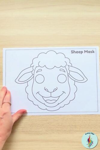 Printable Sheep Mask Craft Template, Farm Animal Coloring Pages ...