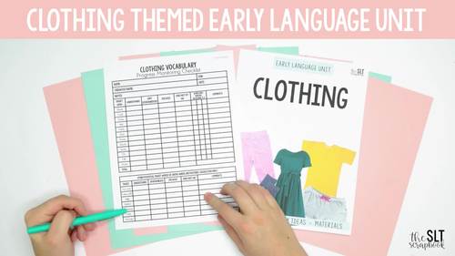 Clothing Themed Early Language Activities- Early Intervention Speech ...