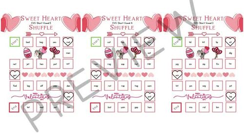 Valentine’s Day Game Pack: Phonics Fluency Games! | CVC, CVCC, CCVC ...